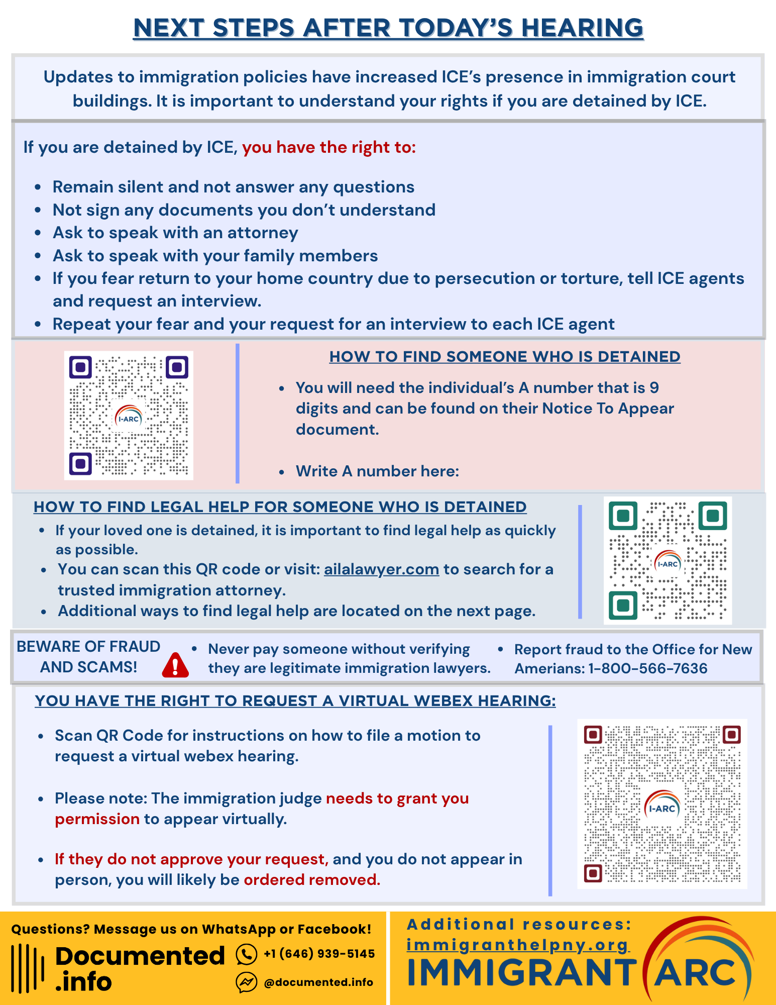 Next Steps after today's hearing and what to do if you are detained-one ...
